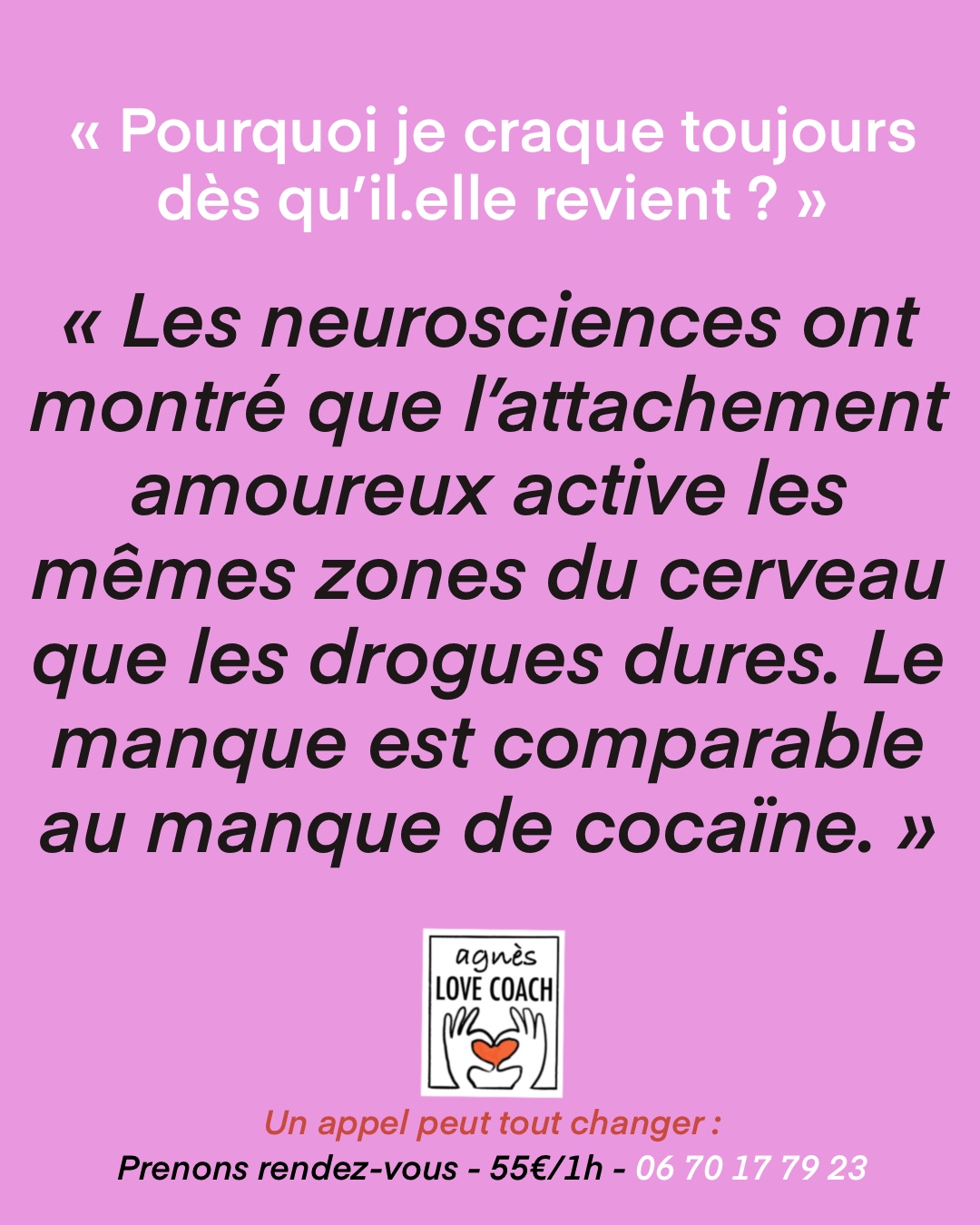 Je craque à chaque fois qu'il.elle revient